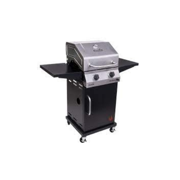 BARBACOA DE GAS 2 QUEMADORES C/HORNILLA Y RODOS ACERO INOXIDABLE CHAR ...