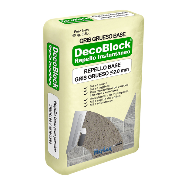 DECOBLOCK GRIS FINO 40 KG - Ferreterías Lemus El Salvador